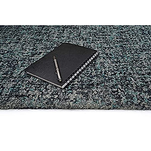 LOOMINAIRE Handmade Carpet Nomad Midnight Blue Wool Natural Fiber Easy Maintenance Rug for Living Room Bed Room Family Room Floors (8' x 10')