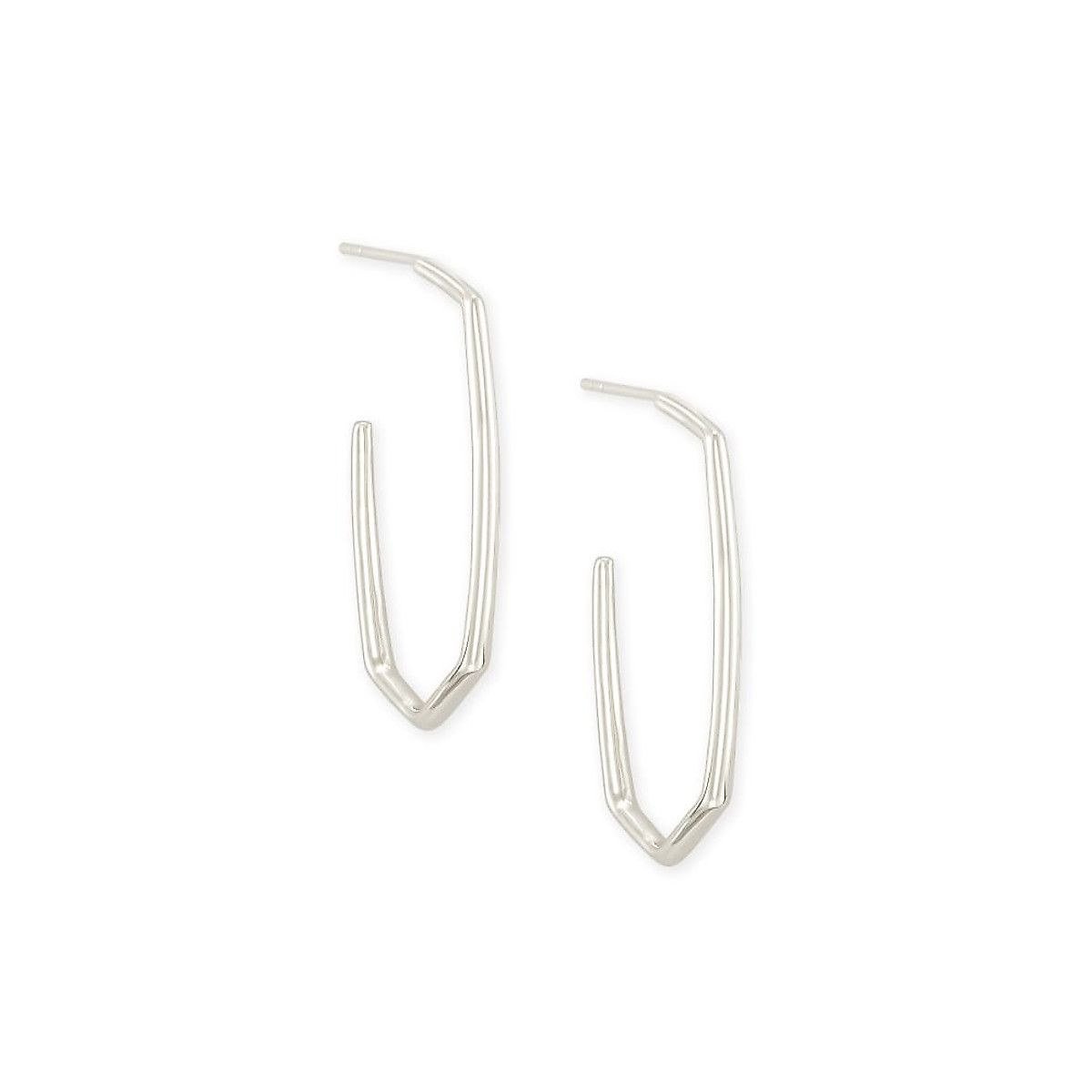 Kendra Scott Ellen Hoop Earrings in Sterling Silver, Fine Jewelry for Women