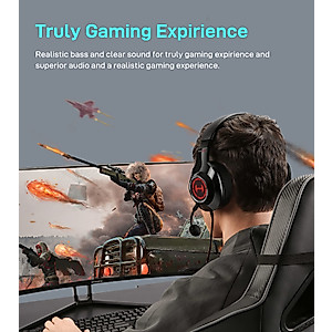 HECATE by Edifier G2 II Gaming Headset, USB Wired Gaming Headphones with Mic, Headset for PC/ PS4/PS5/Mac/LED RGB Lighting with 7.1 Surround Sound, 50mm Drivers -Black