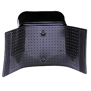 HAUSSIMPLE Car Trash Can Waterproof Plastic Garbage Bin Litter Waste Basket Auto Interior Organizer 1.4 Gallon with No Tip Stability Flap Pack of 2 (Black)