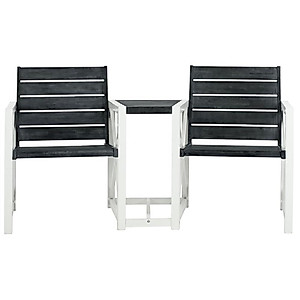 SAFAVIEH Outdoor Collection Ally Rustic Brown Darling Wrought Iron 60.25" Outdoor Tree Bench