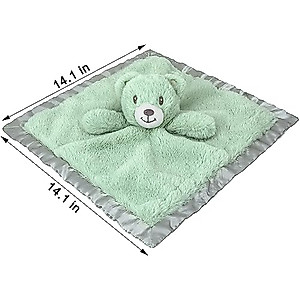 Silky Satin Baby Blanket+Bear Security Blanket for Girls Unique Tie Dye Minky Fabric with Soft Luxury Silk Silky Backing Toddlers Blanket for Sleeping Nursery Travel Decoration Purple 30 x 40 Inch