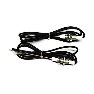 Meter Star 2PCS/LOT M101 Threaded 6.4mm Ceramic Electrode Spark Plug with Wire 900mm with 2.8x0.5 Flat Terminal,Ignition Needles and Wires Used by AA Pulse igniter