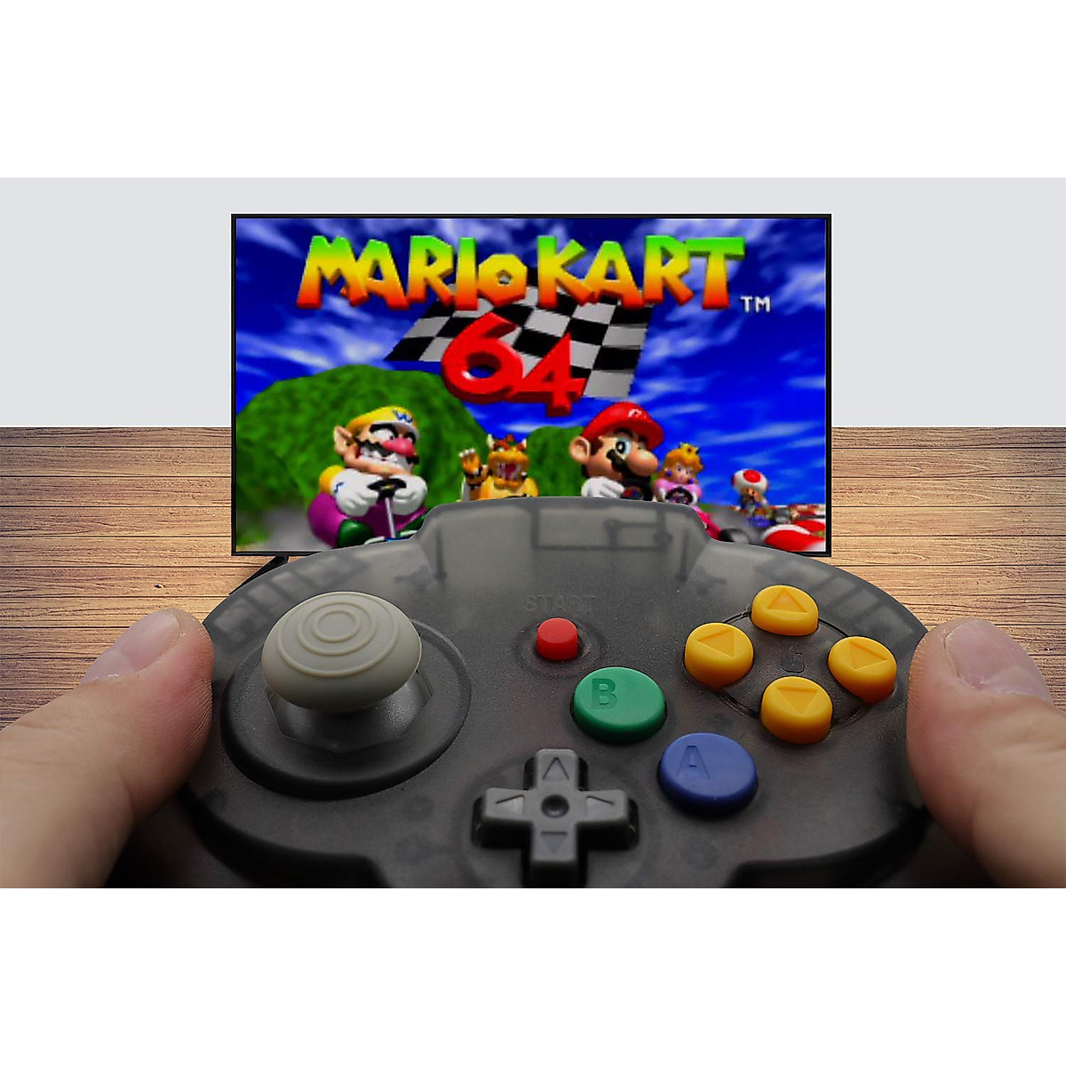 Warrior 64 Wired Controller for Original Nintendo 64 N64 Console (Black)