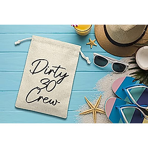 Dirty 30 Crew Gift Bags, Birthday Party Pouches With Drawstring, Party Wedding Favors, Supplies, Decoration - 5 Pcs per Pack(A12)