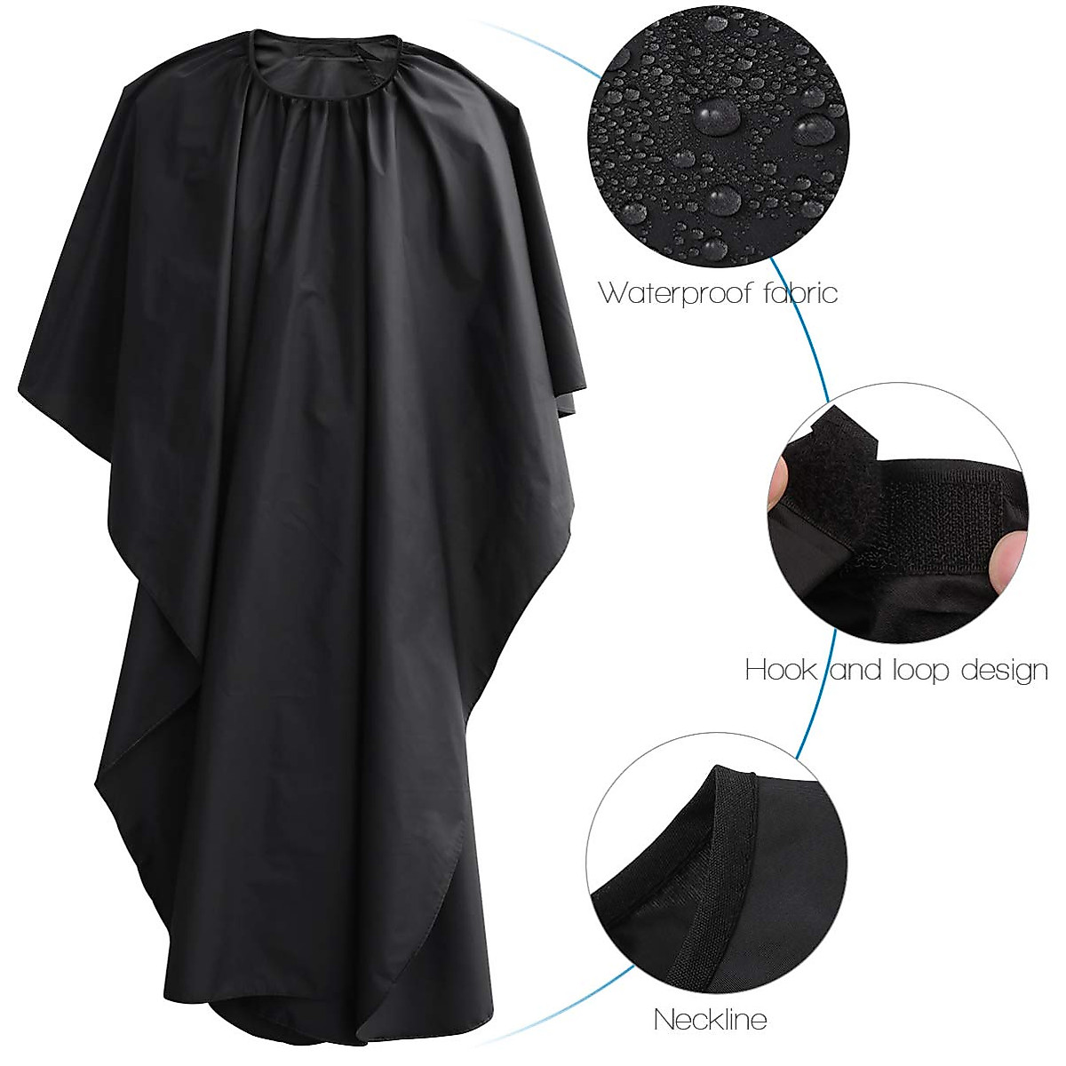 Hair Cutting Set, Professional Haircutting Barber Thinning Hairdressing Shears Set with Black Leather Case and Salon Cape