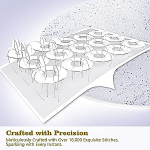 Silver Round Backdrop Cover 6.5ft Sequin Circle Backdrops Curtain Photo Backdrop Arch Covers for Wedding Party Baby Shower Bridal Shower Photography Birthday Prom Background Decorations