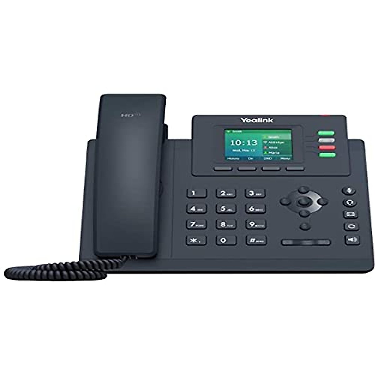 Yealink T33G IP Phone, 4 VoIP Accounts. 2.4-Inch Color Display. Dual-Port Gigabit Ethernet, 802.3af PoE, Power Adapter Not Included (SIP-T33G)