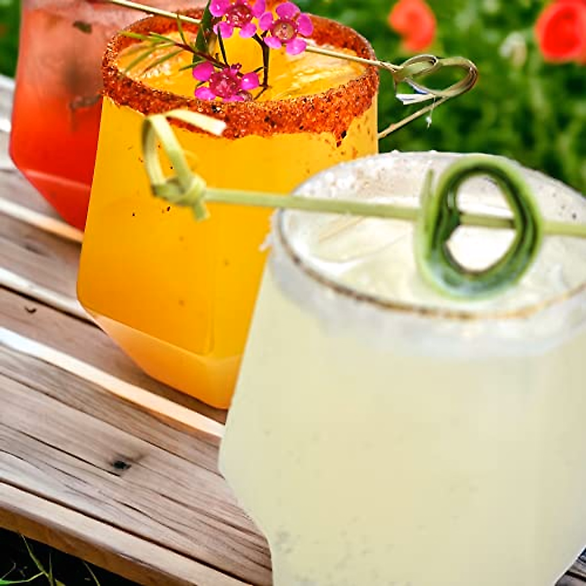 24 count Diamond Unbreakable Stemless Plastic Wine Champagne Glasses Disposable Shatterproof BPA-Free Wine Glasses Indoor Outdoor Ideal for Home Office Bars, Wedding 12 Ounce Cup (Gold)