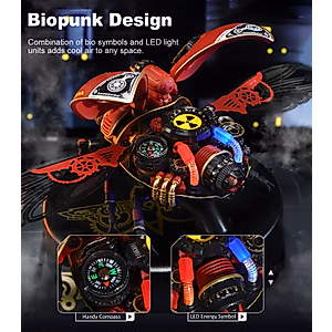 ROKR 3D Metal Model Kits for Adults Scout Beetle - 147PCS 3D Metal Puzzle Electric Mechanical Plastic Building Kit Hobby Kit Gift for Adults/Boys/Girls