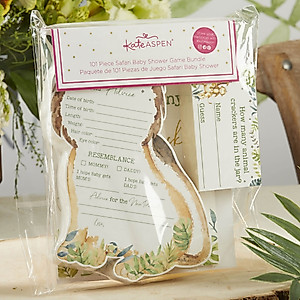 Kate Aspen Decorations Safari Baby Shower, One Size, Advice Cards & Game