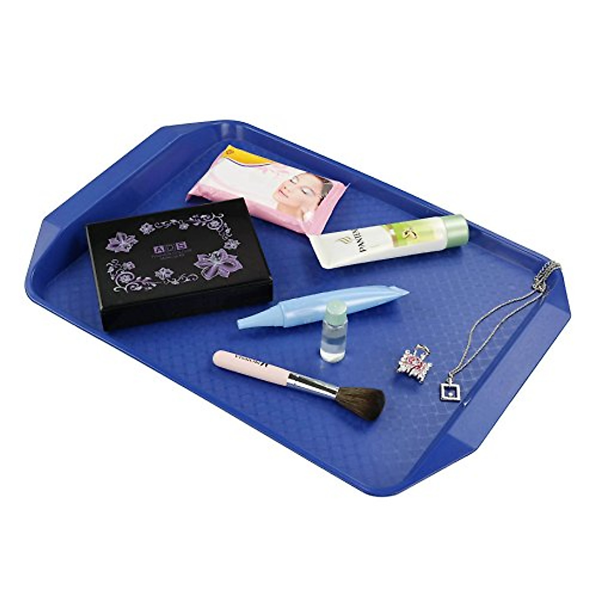 EudokkyNA Colored Service Tray Set of 6, Fast Food Plastic Trays