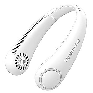 Neck Fan Rechargeable Hands Free Mini Fan Portable Bladeless 360°Surround Cooling Fan with 3 Level Air Flow for Sports, Office