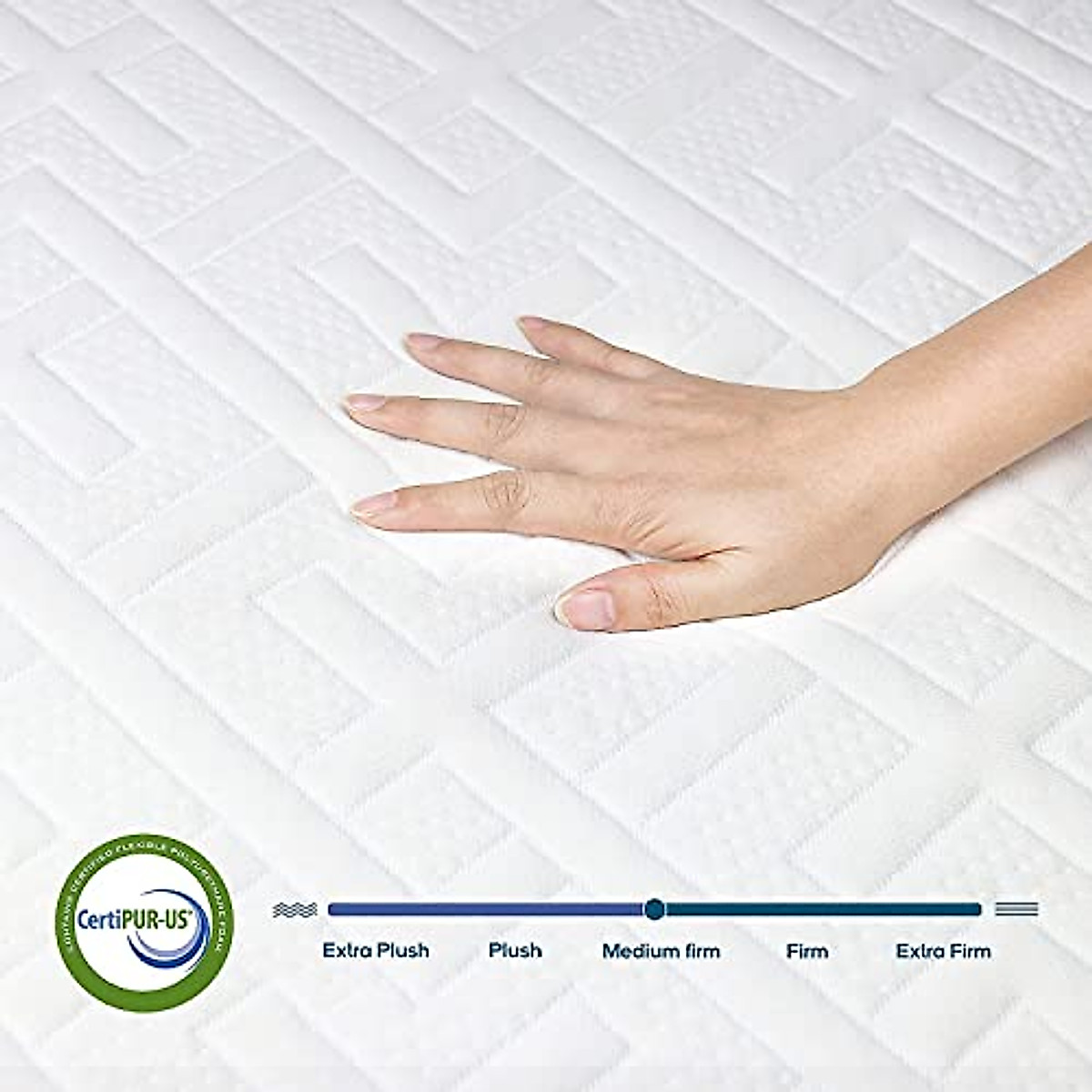 HOXURY Queen Mattress, 10 Inch Green Tea Memory Foam Mattress in a Box, Medium Firm Queen Size Mattress for Cool Sleep & Pressure Relief, CertiPUR-US Certified