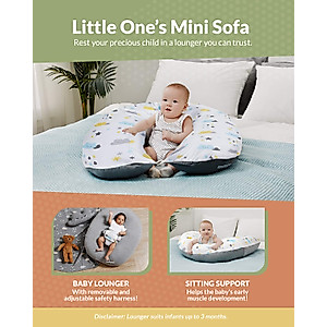 Unilove Hopo 7-in-1 Pregnancy & Nursing Pillow - Pregnancy Pillows for Sleeping - Pregnant mom Gift Essentials for Breastfeeding, Side Sleeping - 2 Washable Covers, Weather Icon