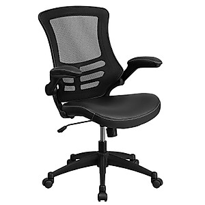 Flash Furniture Work From Home Kit - Black Computer Desk, Ergonomic Mesh/LeatherSoft Office Chair and Locking Mobile Filing Cabinet