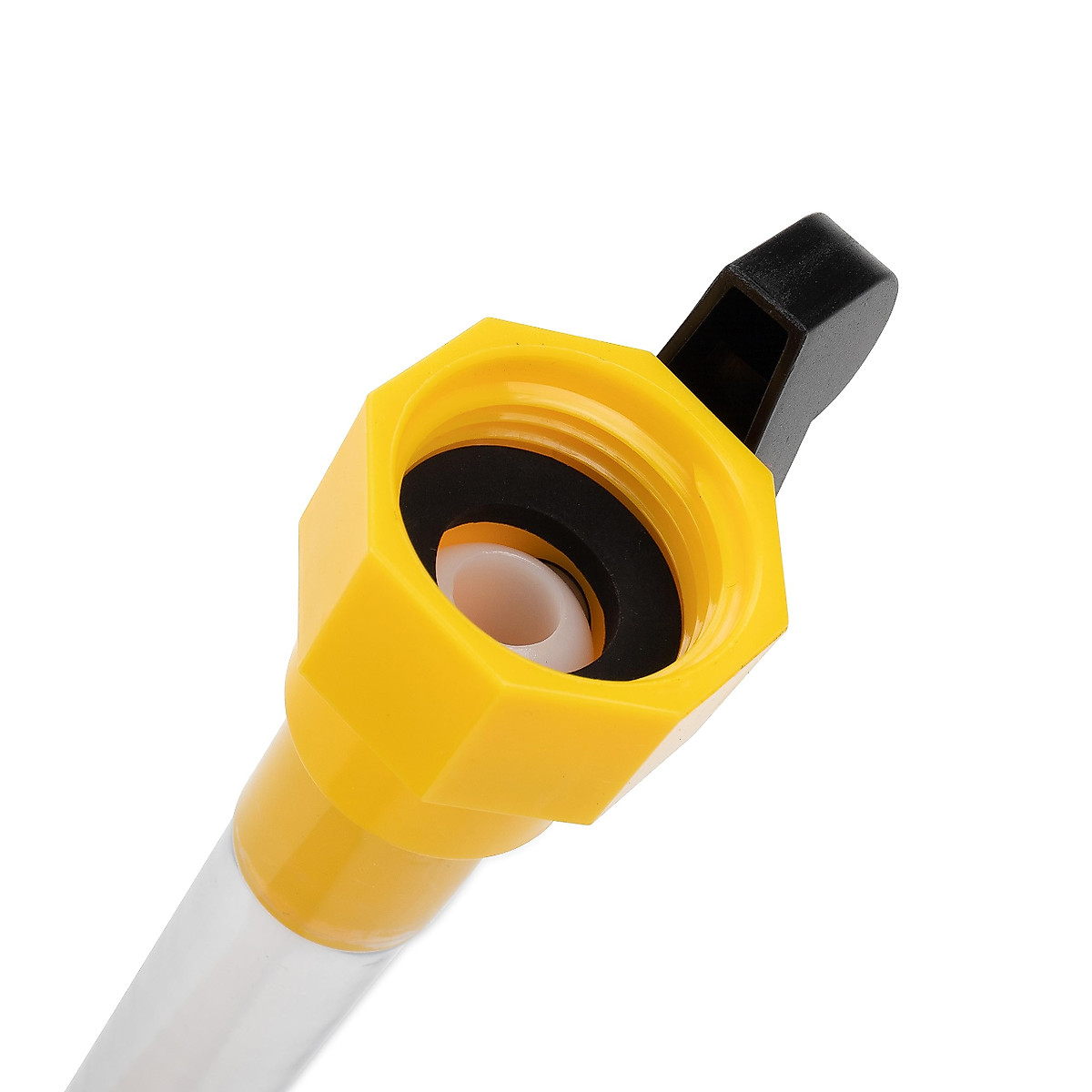 Camco 40004 RV Gravity Water Fill Adapter with Shut Off Valve and Clip - Allows for Quick Filling of Your RV's Gravity Water Fill - Adapter Fits Standard Drinking Water Hoses