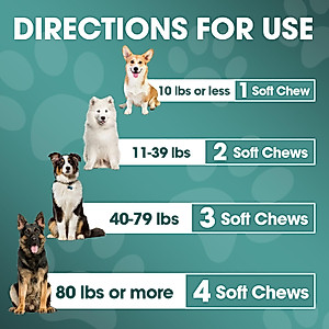 Ethlauff Calming Chews for Dogs 120 Count,Dog Calming Treats,Anxiety Relief Treats,Dog Anxiety Relief,Helps with Dog Anxiety,Separation,Barking,Stress Relief,Sleep Calming Aid,for All Breeds & Sizes