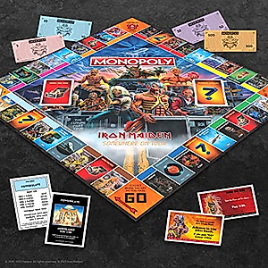 Monopoly Iron Maiden | Play as Bruce’s Lantern, Guitar Amp Stack, Nicko’s Drum Kit, and More | Officially Licensed Collectible Game Honoring British Classic Heavy Metal Icons
