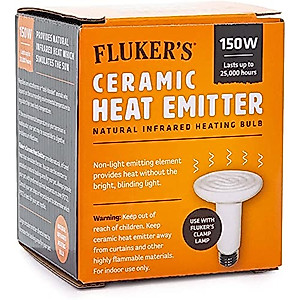 Fluker's Ceramic Heat Emitter for Reptiles 150W - Includes Attached DBDPet Pro-Tip Guide