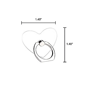 Transparent Phone Ring Stand Holder, 4 Pack Clear Cell Phone Ring Holder, Phone Grip Finger Ring Stand Compatible for Phones, Tablet and Case (B2)