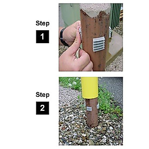Innoplast BollardGard 4" x 52" 1-Pack Round Top Bollard Cover (Yellow No Tape)