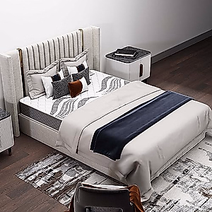 Full Size Mattress, 8 Inch Comfort Cooling Hybrid Mattress in a Box, Memory Foam Individual Pocket Springs, Tight Top Mattress for Motion Isolation&Pressure Relief, CertiPUR-US Certified (Full)