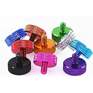 GUSTYT Screw M4x6mm Color Aluminum Alloy Computer case Side Panel Hand Screw Screw DIY Modification (Color : Portuguese Purple)