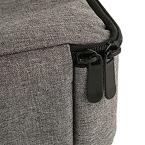 Projector Case, Projector Bag with Sturdy Handle, Portable Projector Carrying Case for Travel Gray, 13.6x7.9x4in Heavy Duty Nylon Pockets