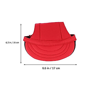 Ipetboom Dog Baseball Caps Dog Visor Hats Pet Outdoor Sports Hats with Ear Holes and Sun Protection Pet Baseball Caps with Adjustable Chin Strap Red M