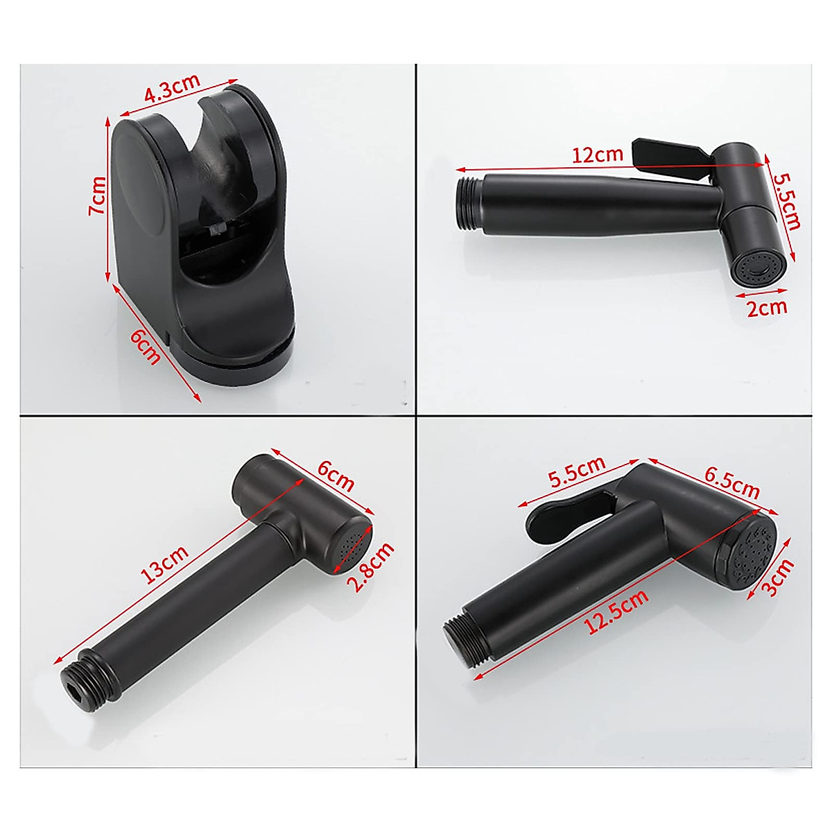 Bidet Toilet Sprayer,Angle Valve Attachments General G1/2 Thread Stainless Steel+ABS Easy Installation Baby Cloth Diaper Sprayer, for Cloth Diapering Individual Hygiene Cleaner