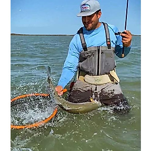 Foreverlast Inc. Generation 2 Non-Snag Floating Fishing Landing Net for Wade Fishing and Fly Fishing, G2 Pro Net, Orange