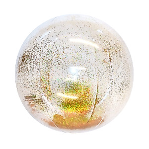 Coconut Outdoor Jumbo Glitter Beach Ball - Large 27 Inch Inflatable Beach Ball - Great for Summer Parties & Swim Events