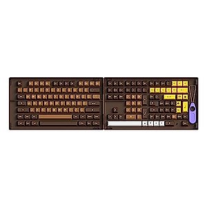 Akko Chocolate 178-Key ASA Profile PBT Double-Shot Keycap Set for Mechanical Keyboards with Collection Box