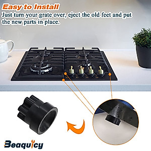 8Pcs 00618112 00637940 Rubber Grate Feet Part by Beaquicy - Replacement for Thermador, Bos-ch Gas Range/Cooktop - Replaces 00617174, 617174, 00618112, 618112, 1999626, AH3478553, EA3478553, PS3478553