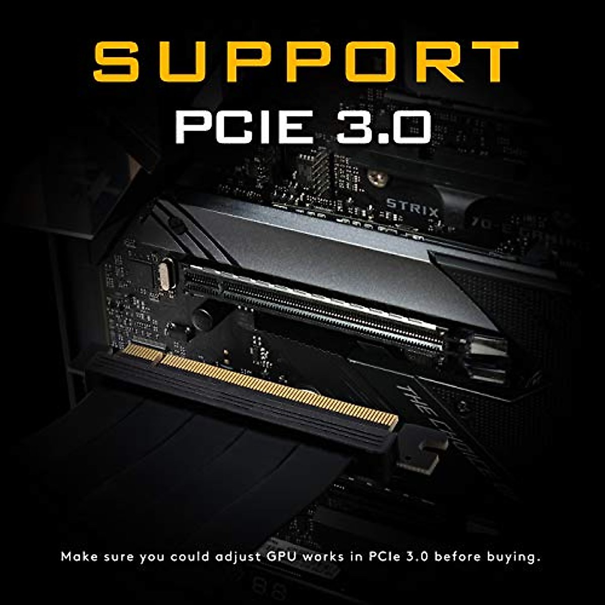 EZDIY-FAB Vertical Graphics Card Holder Bracket Support with Multi-Angle,GPU Mount,Video Card VGA Support Kit with PCIE3.0 Riser Cable- Black