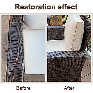 windaze 230FT Wicker Repair Kit, Synthetic PE Rattan Repair Material for Patio Furniture, Waterproof Wicker Repair Supplies Replacement for Knit DIY Repair