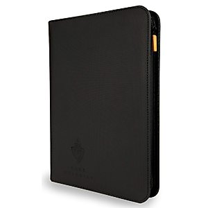 Card Guardian - 9 Pocket Premium Binder with Zipper for 360 Cards Trading Card Games TCG (Black) - Side Loaded Pockets - Compatible with Yugioh Cards MTG Binder Sports Card Binder