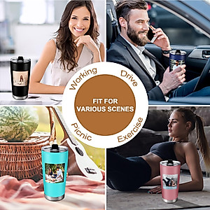 Personalized Coffee Tumbler with Picture & Text, Custom 20oz Insulated Stainless Steel Coffee Mugs, Customized Travel Tumbler Cups with Lids, Gift for Wedding, Anniversary, Birthday