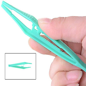 24 Pcs Tweezers First Aid Disposable Plastic Tweezers Forceps Tweezers