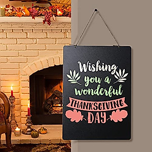 11.7x16.5 Inch Tabletop Chalkboard with Wood Base, Menu Chalkboard Stand, Message Board, Bar and Special Event Decorations, Hanging Double-Sided Chalkboard Sign for DIY Home Decoration-Walnut