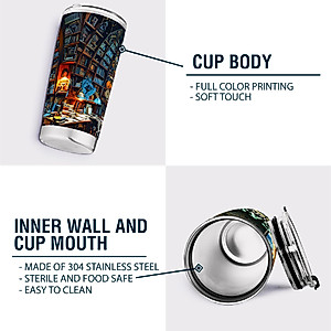 Bad Bananas Gifts for Book Lovers and Readers - 20oz Stainless Steel Tumbler - Easily Distracted By Books