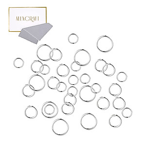 Sterling Silver Jump Rings for Jewelry Making 4mm 5mm 6mm 925 Sterling Silver Open Jump Rings for DIY（60 PCS）