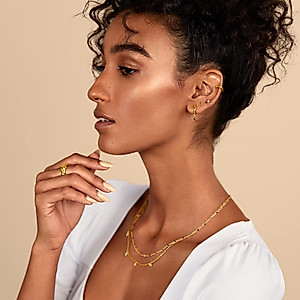 PAVOI 14K Gold Flat Backs (Star, White Gold)