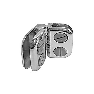 Hinge Glass Connector 3/16'' Tempered Glass Shelf 50 Pc Chrome