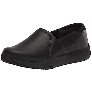 Dr. Scholl's Shoes Women's Dive In Slip-Resistant Slip On, Black Smooth, 11 Wide