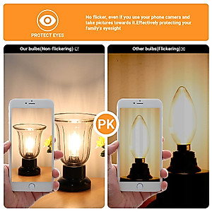 Qingmiao B11 E12 LED Candelabra Bulbs Dimmable 4W(40 Watt Equivalent), Chandelier Light Bulbs 400lm, 3000K Soft White, Ceiling Fan Bulbs for Candle Light, Home Decor, Wall Lamps, Table Lamps, 12 Pack