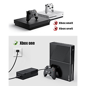 Power Supply Brick for Xbox One, AC Adapter Replacement Power Supply Brick Cord Compatible with Xbox One Console Charger 100-240V