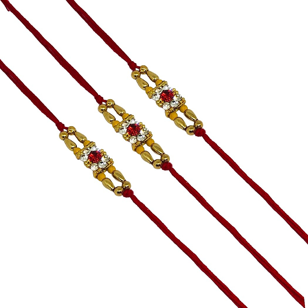 TheNext7 Pack of 3 Rakhi for Brother, Rakhi Bracelets, Rakhi Gift for Bhaiya, Designer Rakhi, Latest Rakhi for bhai, Thread Bracelet Bracelet for Brother Bhabhi Bhaiya, Raksha Bandhan Gift.