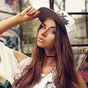 PAXCOO 10PCS Black Velvet Choker Necklaces with A Stroage Bag for Women Girls